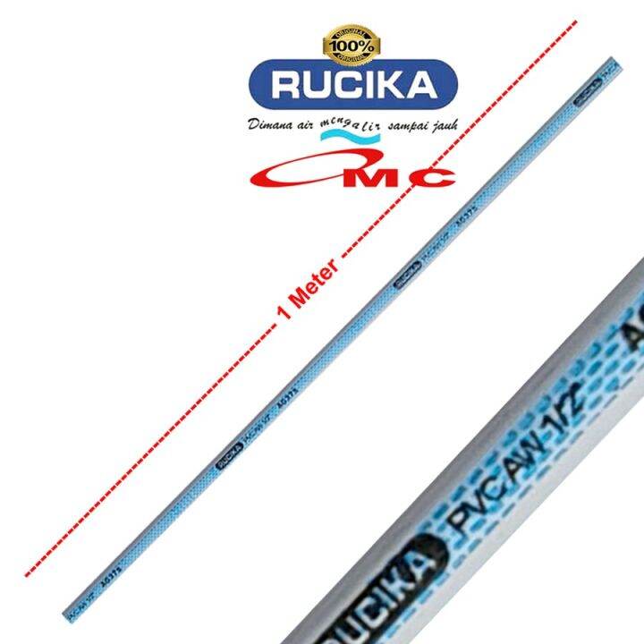 Pipa PVC Rucika AW Paralon Pralon Air 1/2 3/4 Inch 1 Meter 100 Cm ...