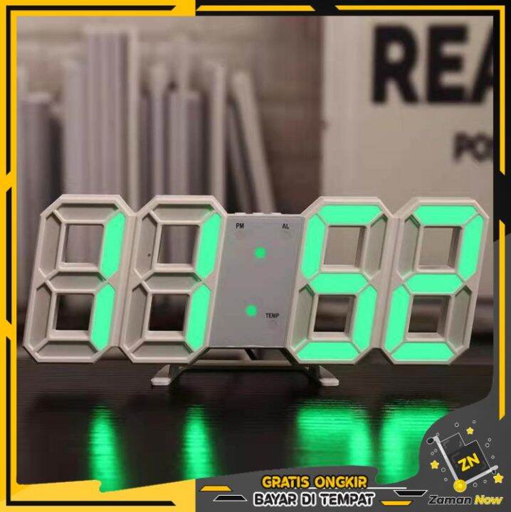 Zaman Now - Jam Dinding Digital LED 3D Bentuk Angka Modern Minimalis ...