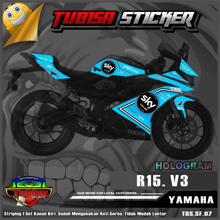 Sticker Striping Yamaha R15 V3 - Stiker Striping Variasi Motor R15 V3 ...
