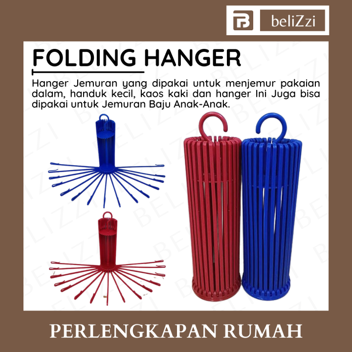 FOLDING HANGER Jemuran Payung Gantung/Gantungan Jemur Pakaian Bayi ...