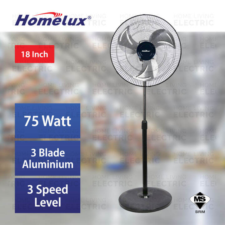 Homelux / Meck 18 Inch Industrial Stand Fan with Aluminium Fan Blades ...