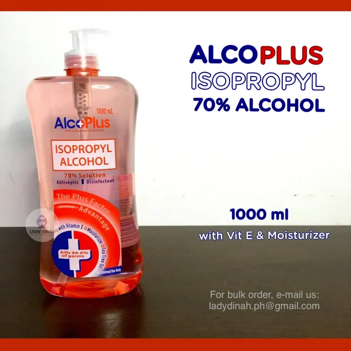 AlcoPlus 1000ml Pump Isopropyl Alcohol | Lazada PH