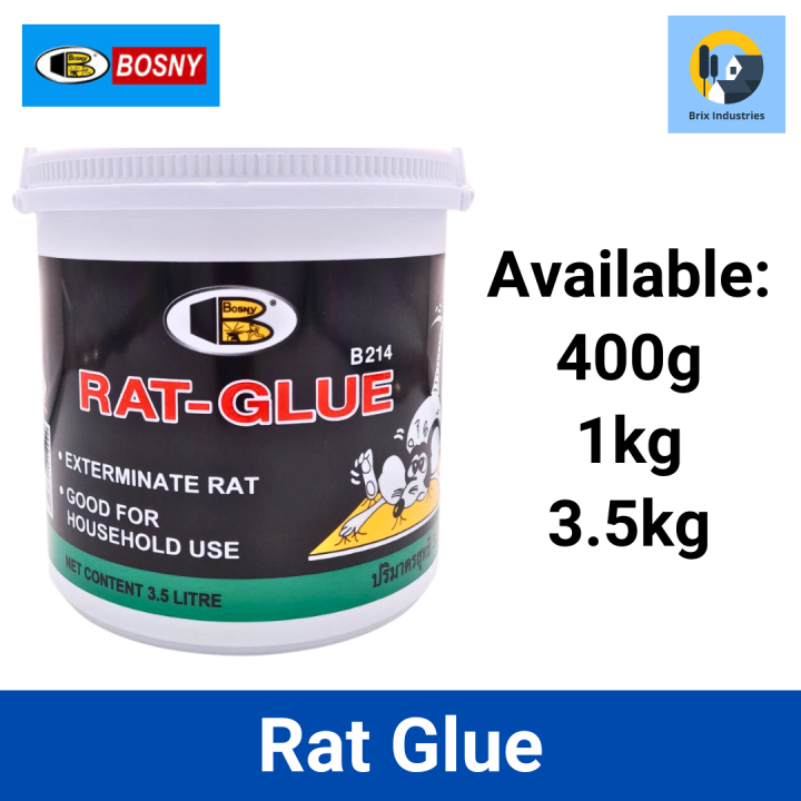 Bosny Rat Glue B214 400g 1kg or 3.5kg Best Selling Pest Control Brix Industries Manila | Lazada PH