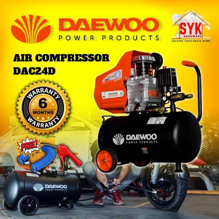 SYK DAEWOO DAC24D Air Compressor 2Hp 1500W Air Pump Copper Wire Motor ...