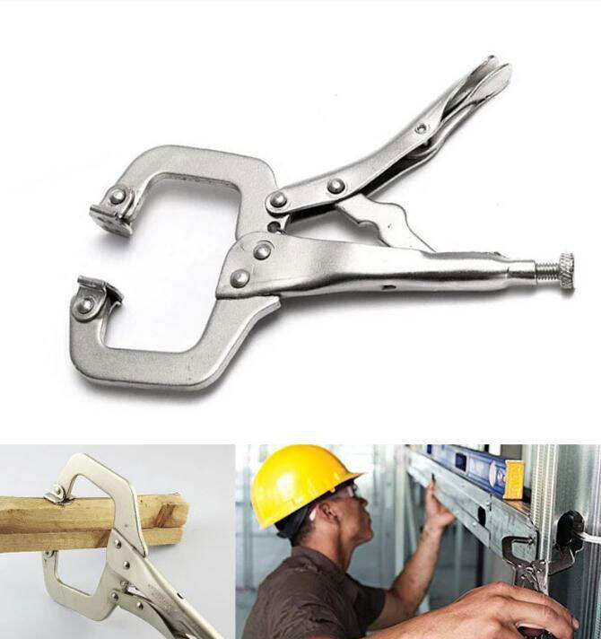 Tang Jepit C Clamp Swivel Pad Lock Grip Penjepit Besi Panas Kayu Grip ...