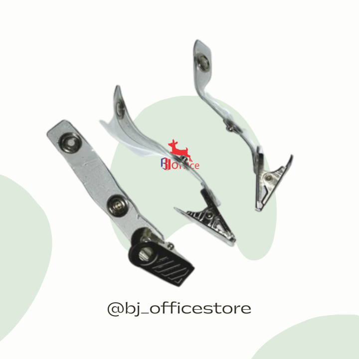 Jepit Name Tag / Jepit Tali ID Card / Jepit Besi Buaya | Lazada Indonesia