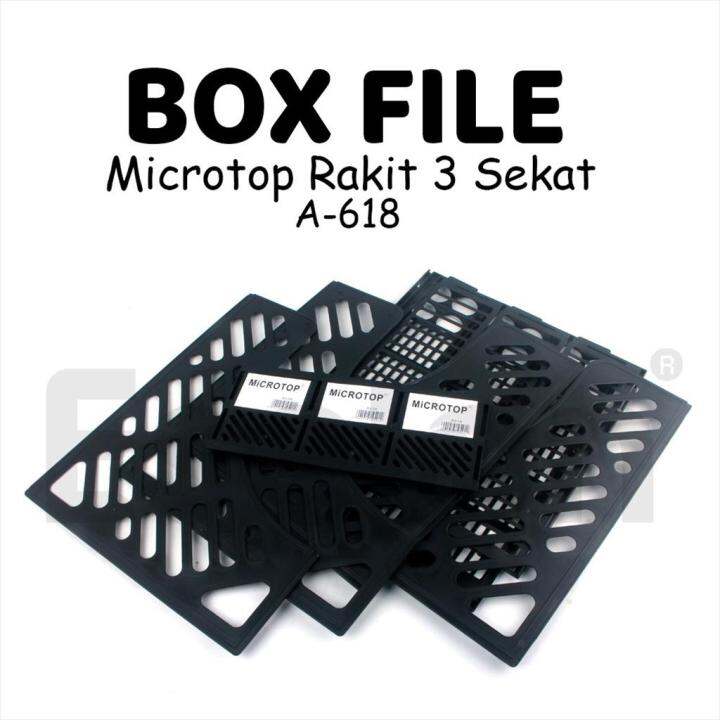 Box File Rakit A-618 / Boxfile Plastik 3 Sekat / Rak Dokumen | Lazada ...