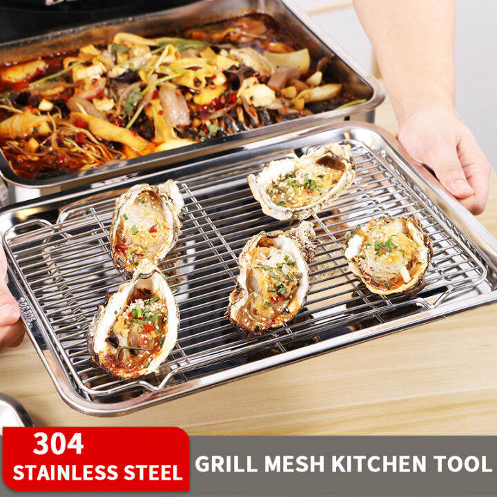 Stainless Steel Baking Tray and Pan with Removable Cooling Rack Set Non ...