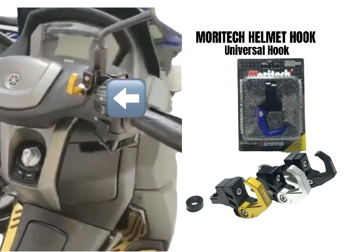 DEN MORITECH HELMET HOOK for NMAX XMAX AEROX ADV PCX CLICK NMAX V2 2020 ...