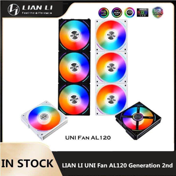 LIAN LI UNI Fan AL120 2Th Gen. L-Connect 3 Cableless ARGB PWM Fan ...