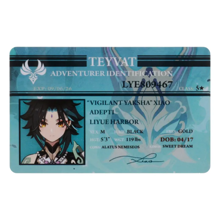 Genshin Impact Anime Identification ID Card PVC Photocard Figure ...