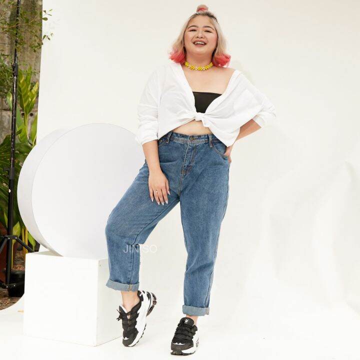 JINISO - Jumbo Boyfriend Jeans 1305 REAL CURVY | Lazada PH