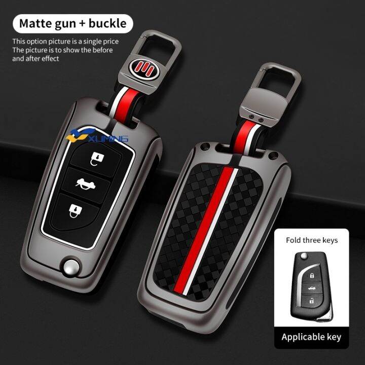 Xuming Alloy Remote Car Key Holder Full Cover Case for Toyota Hilux ...