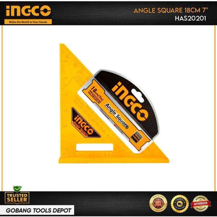 INGCO Angle Square Speed Square Triangle Ruler 7" HAS20201 | Lazada PH