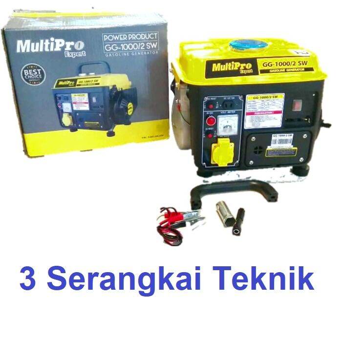 Multipro Mesin Genset Listrik Bensin 1000 watt GG-1000/2 SW | Lazada Indonesia