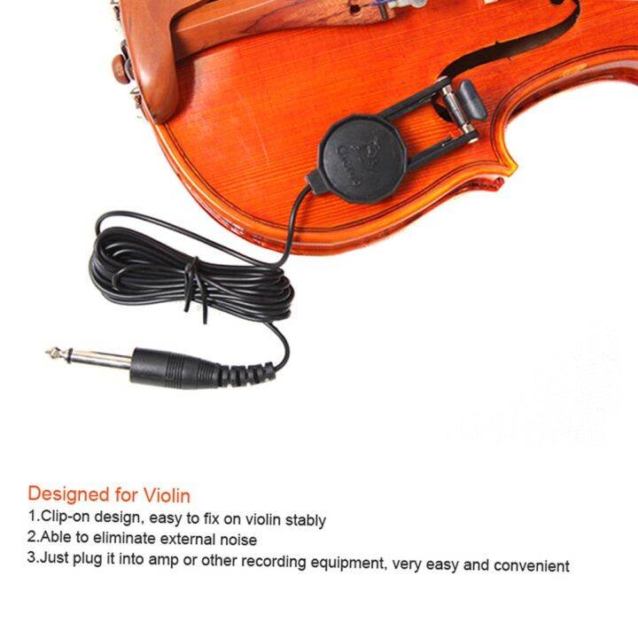 Cherub WCP-60V Clip-On Pickup Pick-Up For Violin With 1/4 St Instrument ...
