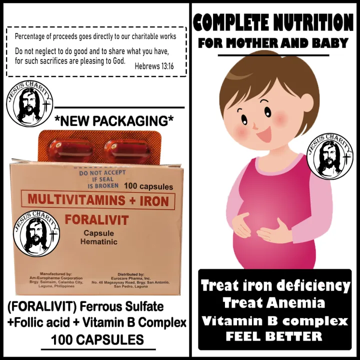 Ferrous sulfate+follic acid - multi+iron (FORALIVIT) 100s ...