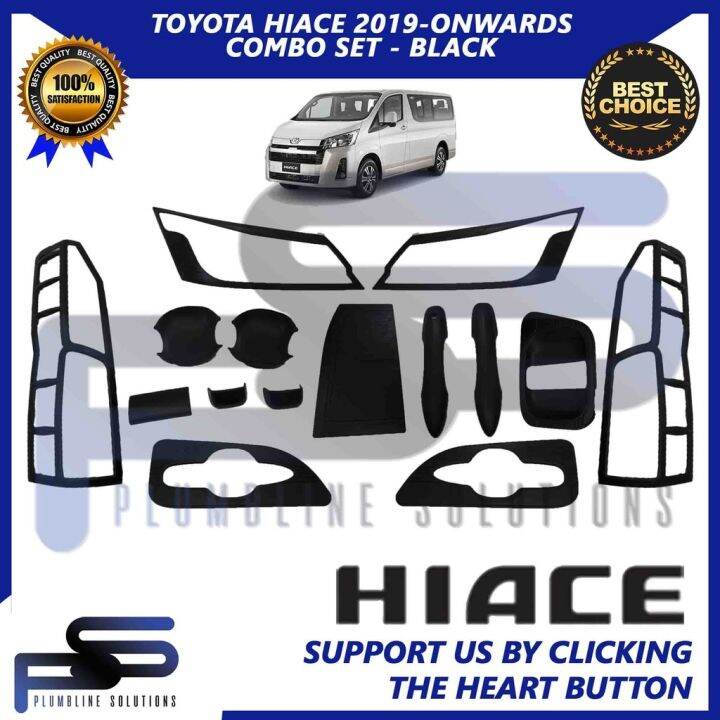 Toyota Hiace GL Grandia / Commuter Deluxe 2019 - 2021 Black Garnish ...