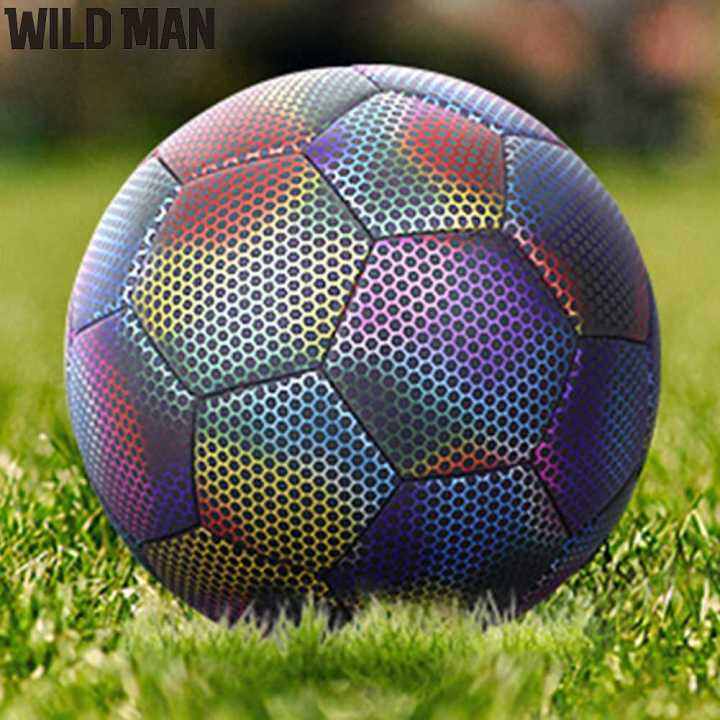 Soccer Ball Luminous Reflective Football Size 5 PU Glowing Standard ...