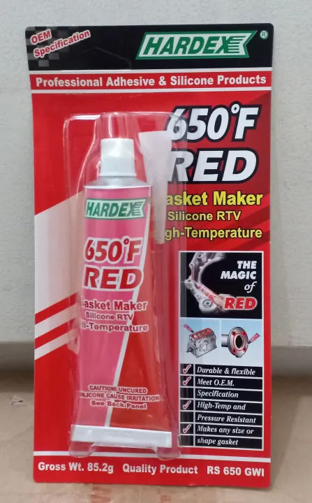 Hardex Red RTV Silicone Gasket Maker 85.2 grams | Lazada PH