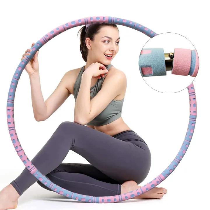 FH-94cm Weighted Hula Hoop for Adults Folding Fitness Stainless Steel ...