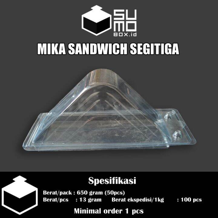 [1 PAK ISI 50 PCS] Mika Sandwich Segitiga Plastik / Mika Sando Fruit ...