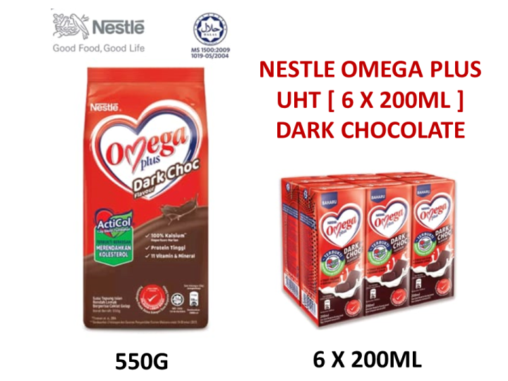 NESTLÉ OMEGA PLUS Dark Chocolate 6 x 200ml and 550g | Lazada