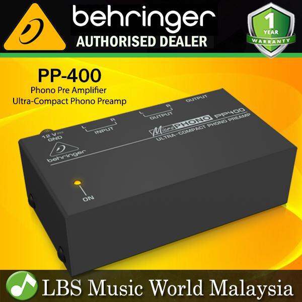 Behringer Microphono PP-400 Phono Pre Amplifier Ultra Compact Phono ...