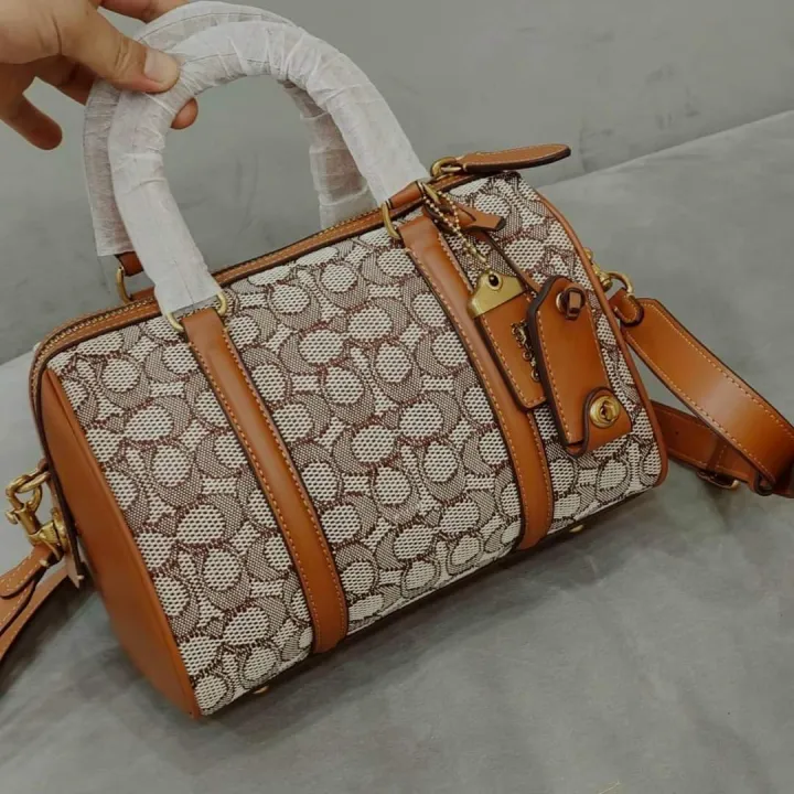 Coach Ruby Satchel 25 In Signature Textile Jacquard C8529 - Cocoa ...