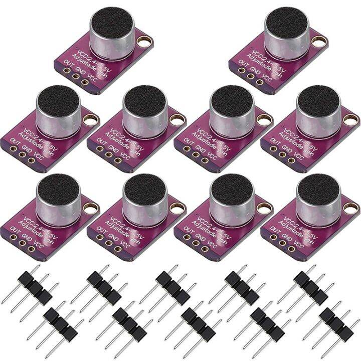 10 PCS Electret Microphone Amplifier Adjustable MAX4466 Module ...