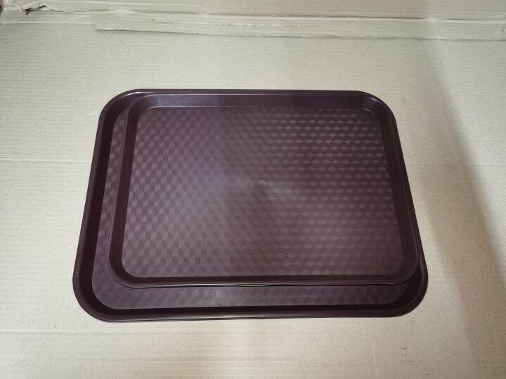 Plastic Brown Tray ( Small / Large ) Fast Food Stray Fruit Tray Multi ...