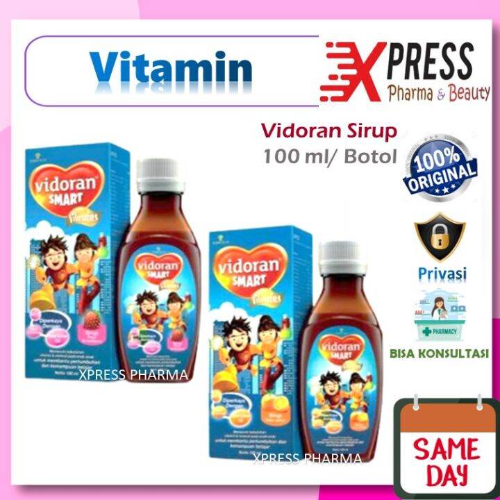 ⚡XPRESS⚡ Vidoran Smart SIRUP 100 ml Multivitamin Nutrisi Otak AA DHA ...