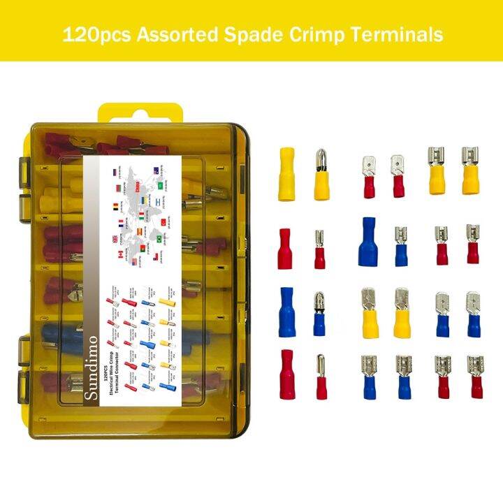 [HOT ZHYYJLNG HOT] Assorted Spade Crimp Terminals Insulated Electrical ...