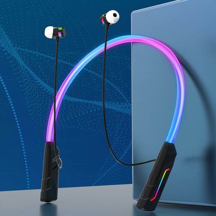 SURP Headphones Noise Reduction Sports TWS RGB Light Neck Wireless ...