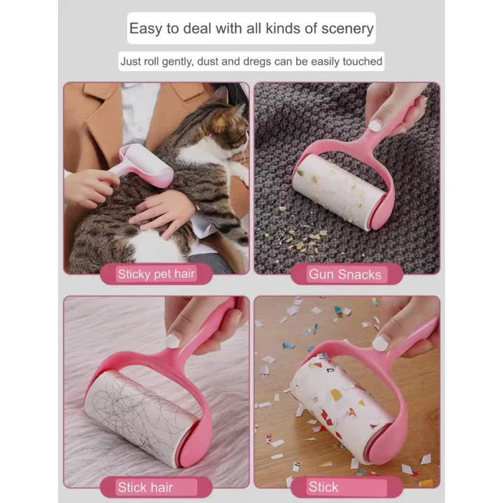 Household sticker roller tearable sticky paper roller brush suction ...