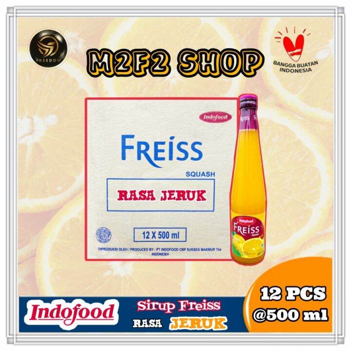 Sirop / Sirup Manis Indofood FREISS Squash | Rasa Jeruk - 500 ml ...