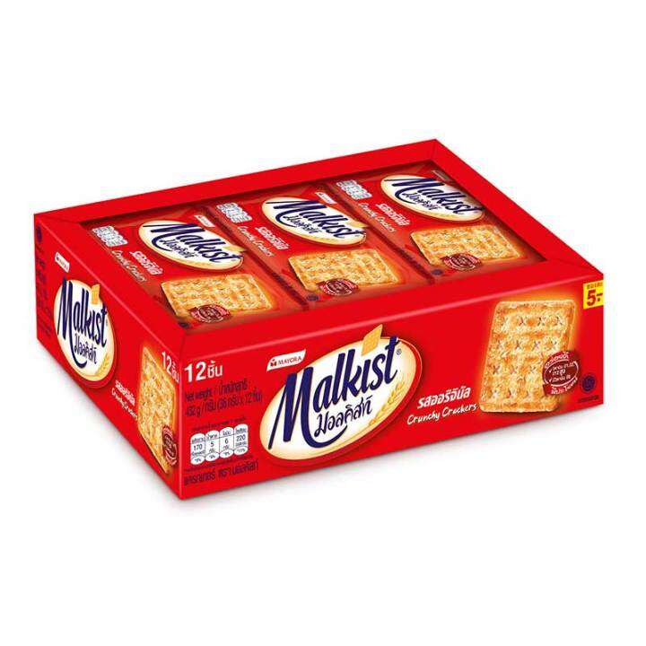 Malkist มอลคิสท์ แครกเกอร์ รสออริจินัล 36 กรัม แพ็ค 12 ชิ้น | Lazada.co.th