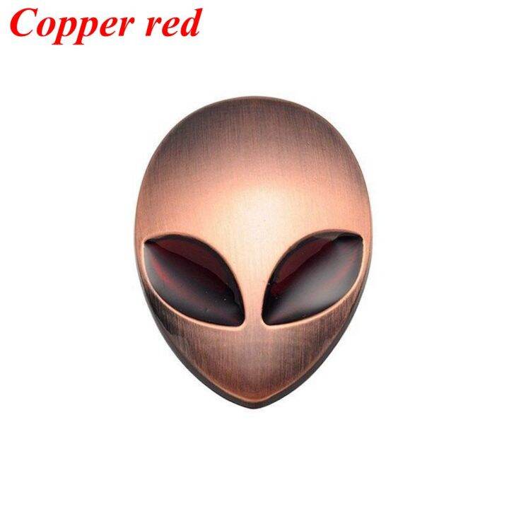 Full Metal 3D Alienware Head Auto Logo Sticker Vinyl Badge Car Decals ...