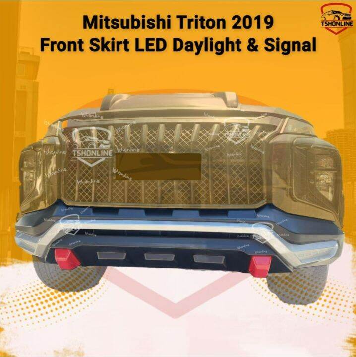 Mitsubishi Triton 2019-2022 triton Front Skirt With LED / Triton Front ...