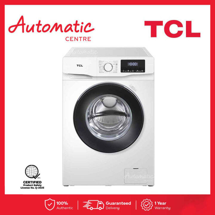 TCL TWF75 P60 7.5kg Front Load Washer Inverter with Steam Wash and Child Lock Feature Washing ...