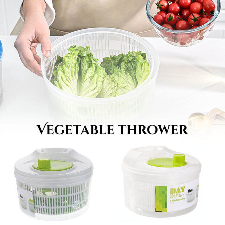Salad Spinner Fruits Lettuce Washer Dryer Drainer Manual Crisper ...
