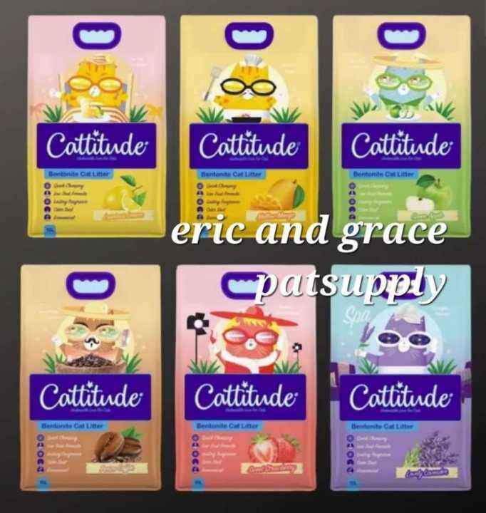 10LTRS.CATTITUDE BENTONITE CAT LITTER SAND QUICK CLUMPING,ODOR SEAL ...