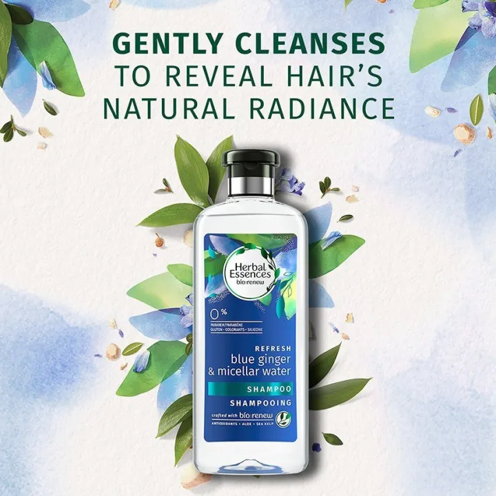 Herbal Essences Bio Renew Micellar Water blue Ginger Shampoo 400mL ...