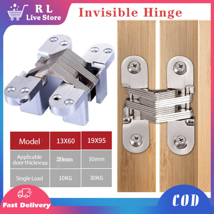 Stainless Steel Concealed Cross Hinge Hidden Hinges Invisible Door Hinger Cabinet Furniture ...