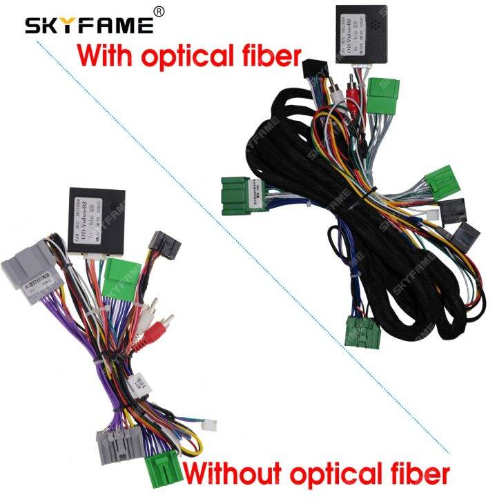 SKYFAME Car 16Pin Wiring Harness Adapter Canbus Box Decoder Android Radio Power Cable For Volvo ...