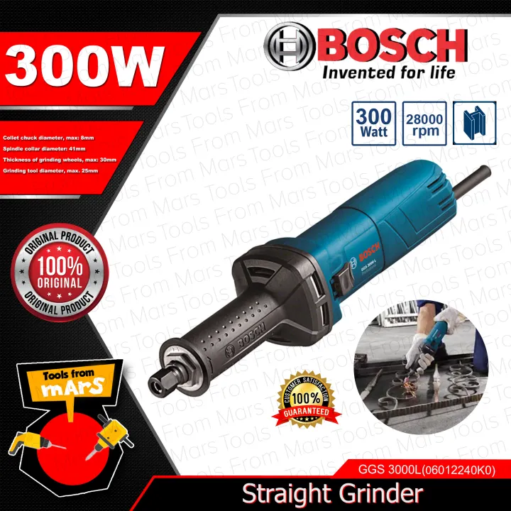 Bosch Professional Straight Grinder 6mm Collet 300W GGS 3000L ...