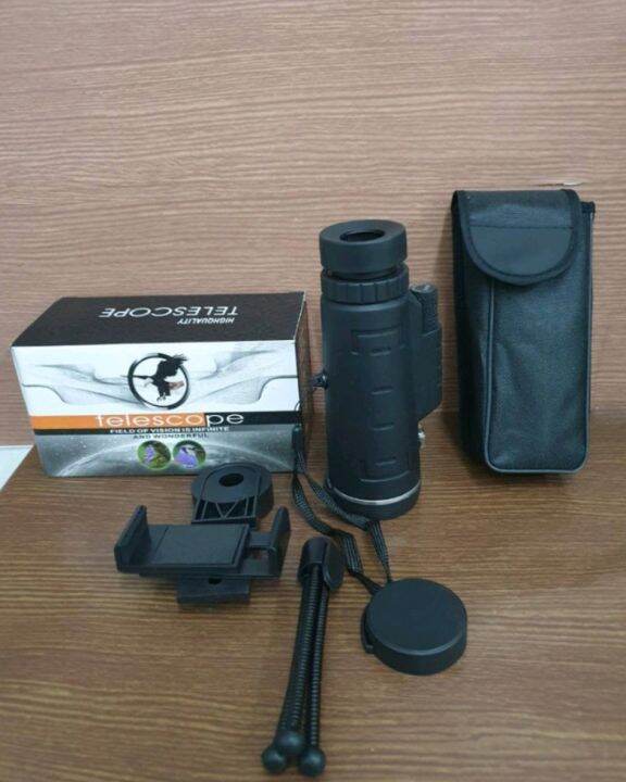กล้องส่องทางไกลตาเดียว กล้องส่องนก Monocular 40x60 mm 1500m/9500m กำลังขยาย 40 เท่า พร้อมขาล๊อค ...