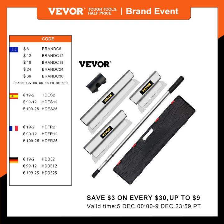 VEVOR Drywall Skimming Blade Smoothing Spatula Putty Scraper Stainless ...