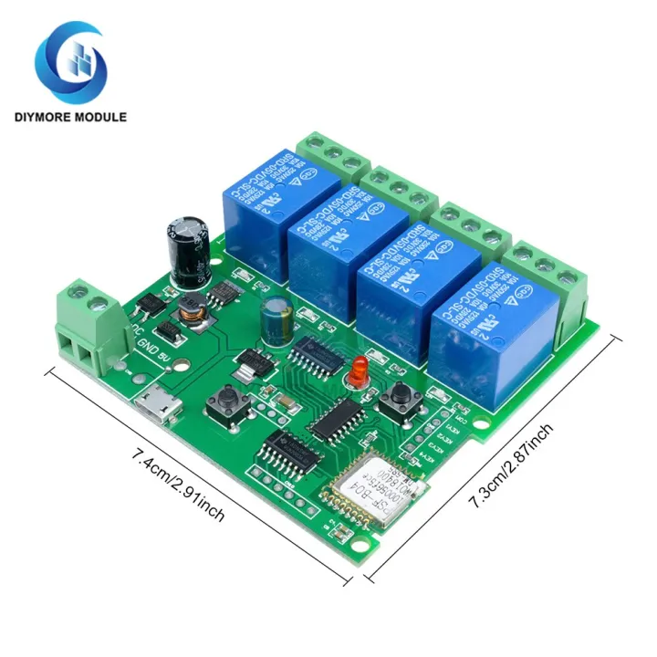 4 Way eWelink WiFi Relay Module Remote Wireless Switch DC 5V 7 32V 10A ...