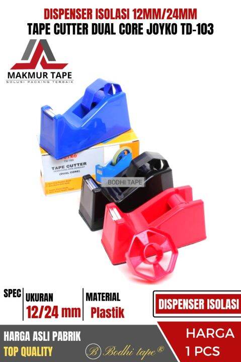 Tape cutter Dispenser Isolasi/Alat Pemotong Lakban isolasi Joyko TD103 ...